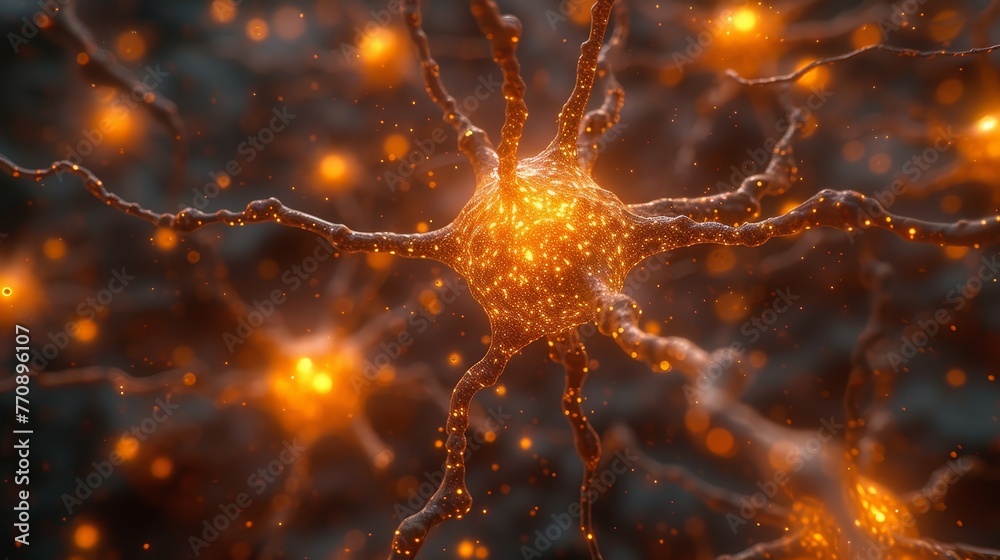 the human nervous system displays the intricate network of nerves, with ...