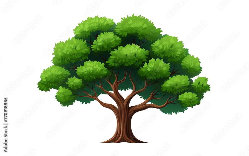 Nature Tree Symbol Isolated On Transparent Background PNG. Stock Photo ...