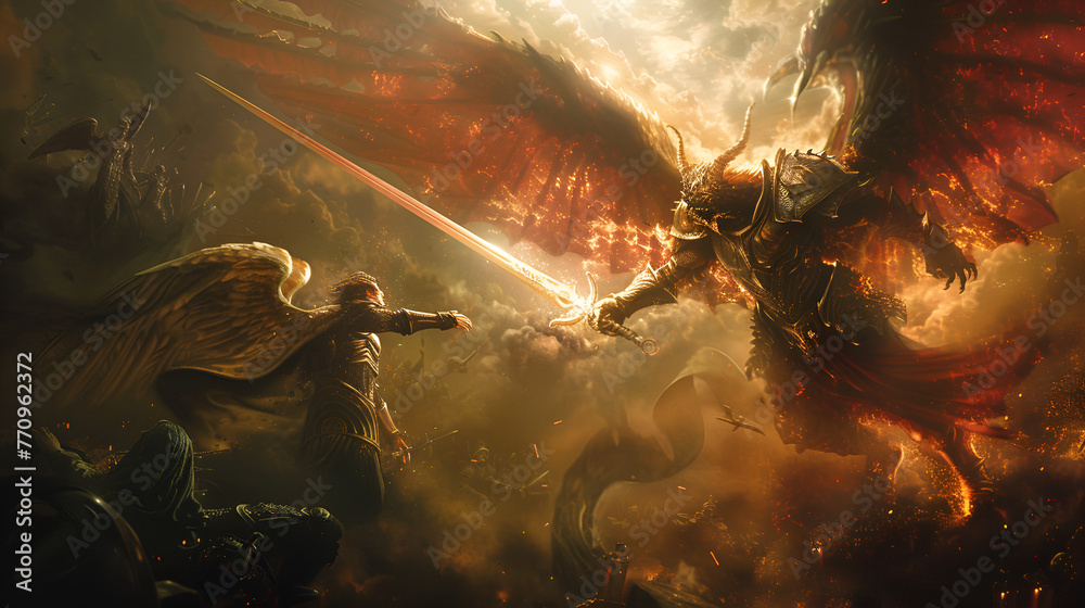 Epic Battle in Heaven as in the Book of Revelation Epic Battle in ...