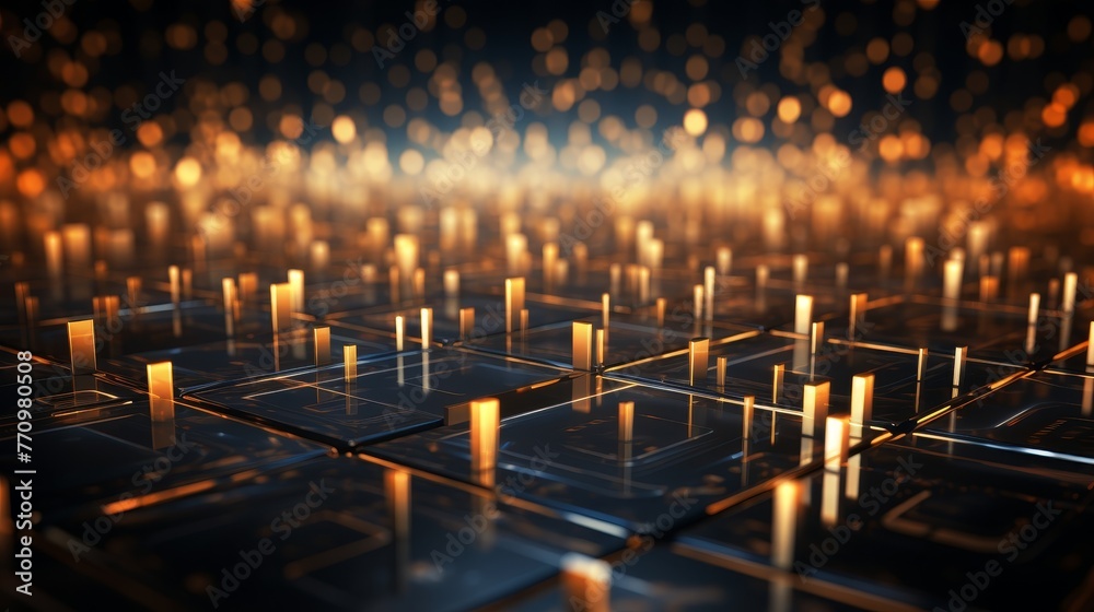 Glowing Pathways Charting the Digital Matrix Stock Illustration | Adobe ...