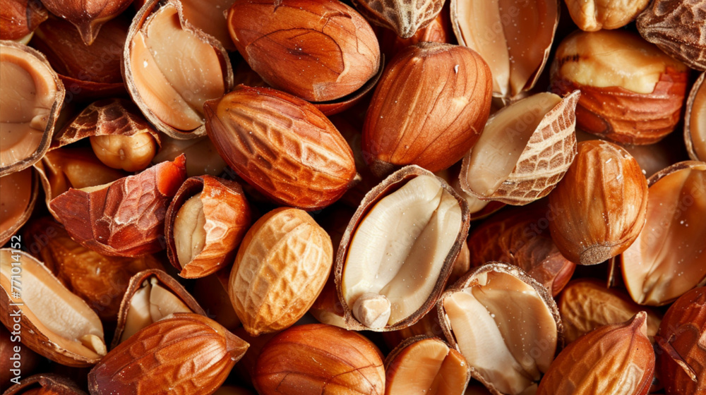 full image of peanuts in shells edge to edge peanut shells Stock Photo ...