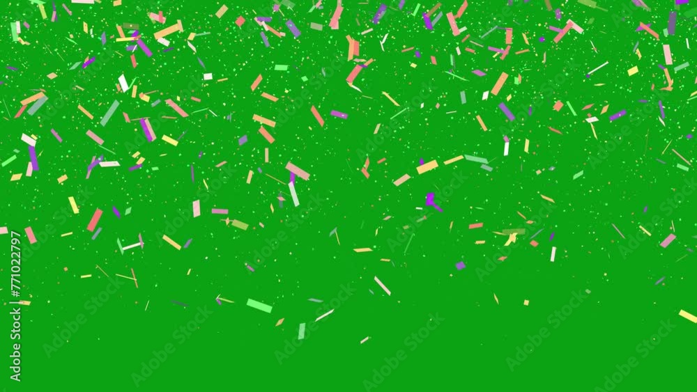 Loop Multi Color Confetti Falling , Glitter Confetti Falling Animation ...