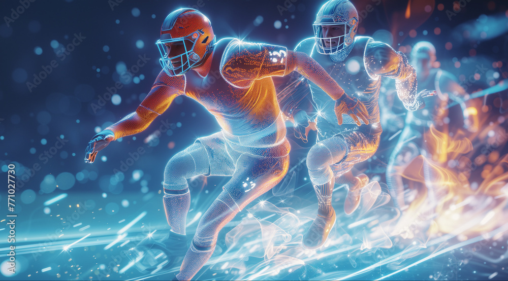 High-energy sports wallpaper concept design, ice punk sporty image with ...