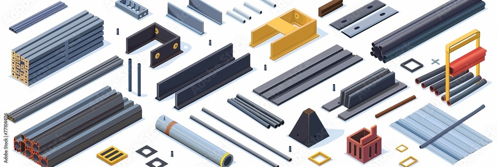 Different metal profiles and isolated tubes were illustrated in an ...