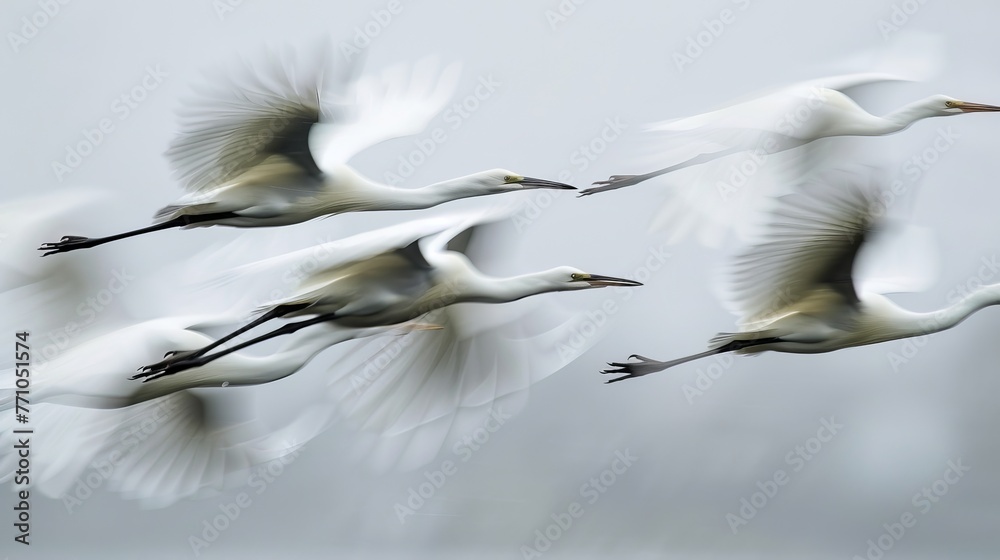 Flying Birds Detailed photographs of birds in flight with blurred ...