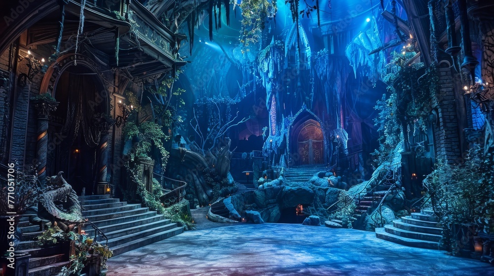 Immersive Set Design Detailed photographs of elaborate set designs and ...
