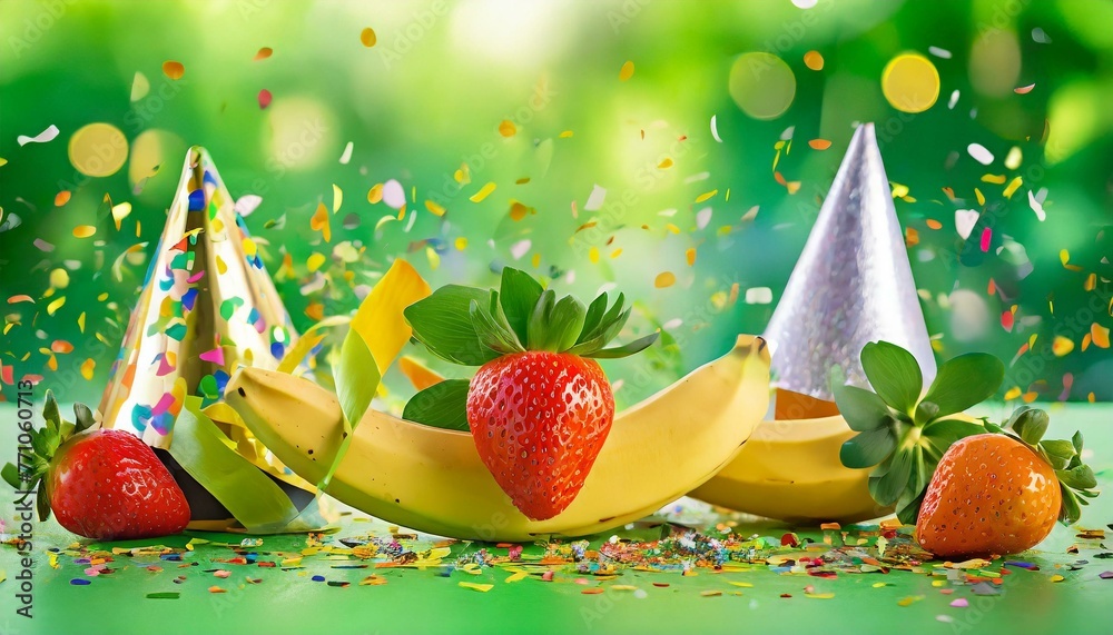 A playful image bursts to life, portraying animated fruits like ...