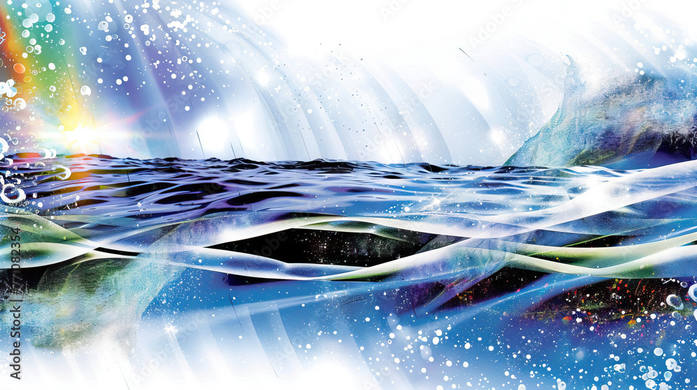 Transcendent Tides: Abstract Representation of Ocean Waves and Fluid ...