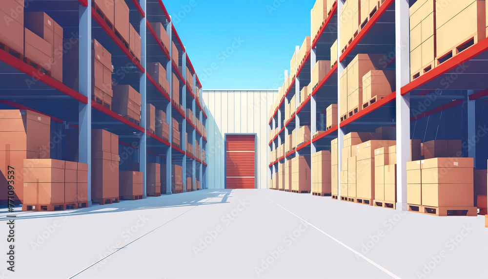 Inventory Management System: Illustrating Warehouse Backgrounds with ...