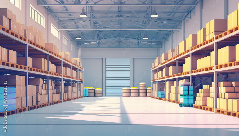 Inventory Management System: Illustrating Warehouse Backgrounds with ...