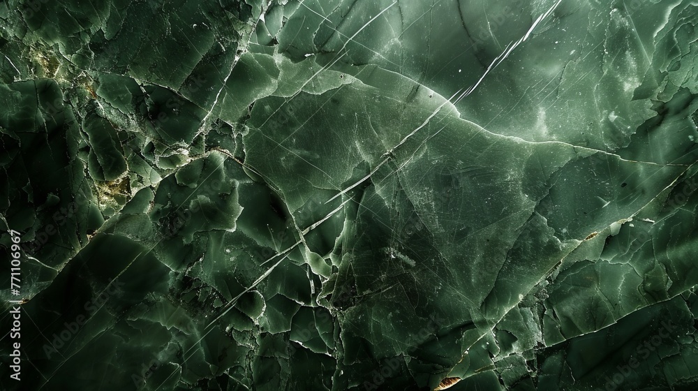 A dark green marble texture background, showcasing natural breccia ...