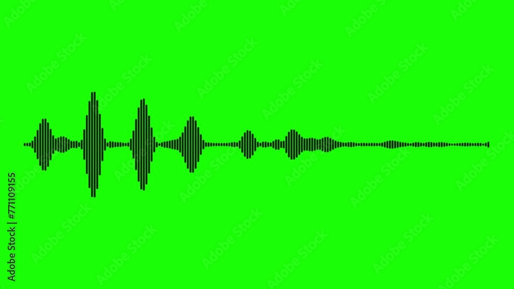 Sound Vibrations Animation, Audio Reaction Green Screen, White bars ...