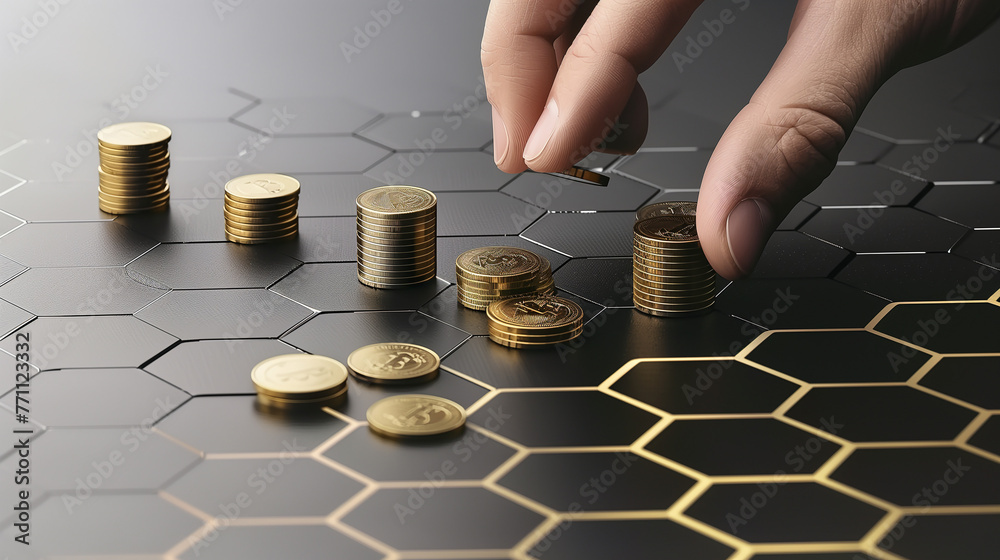 Title: "Hexagonal Wealth" Art Description: This artwork showcases a ...