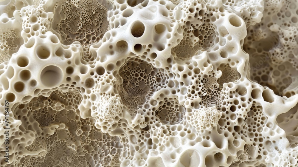 An electron microscope image of white cells shown in intricate detail ...