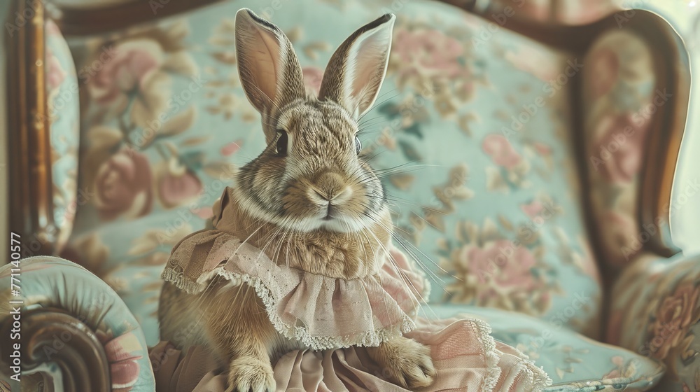 Retro Rabbits Professional captures of rabbits dressed in vintage ...