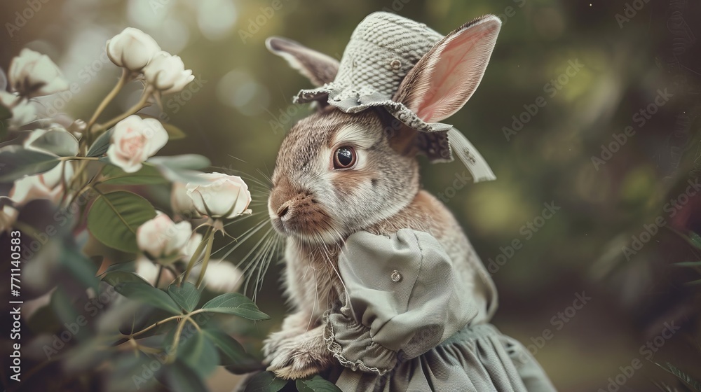 Retro Rabbits Professional captures of rabbits dressed in vintage ...