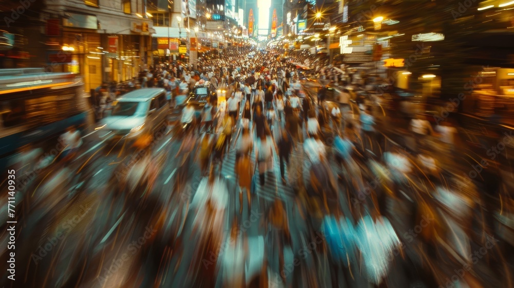 Urban Rush Cinematic shots capturing the hustle and bustle of city life ...