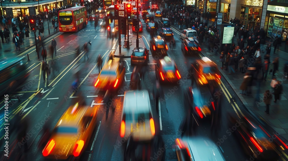 Urban Rush Cinematic shots capturing the hustle and bustle of city life ...