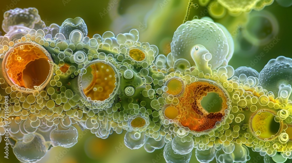 Detailed view of a plant pollen tube showcasing the complex mechanisms ...
