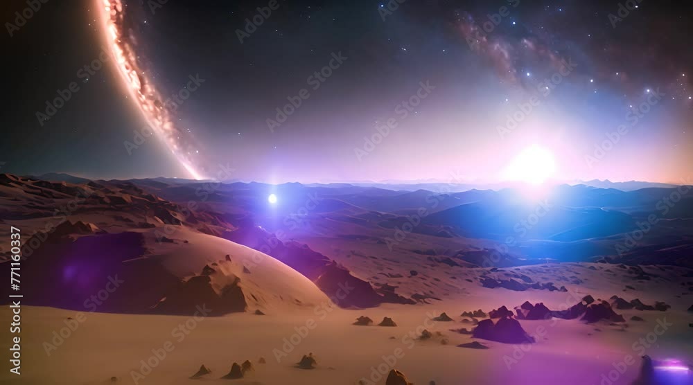 slow animated background traveling through open space. Stars flow past ...