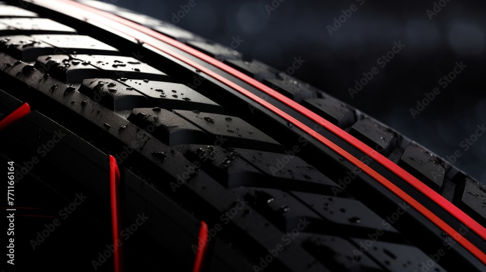 An extreme close-up illustration of a NASCAR tire for an engaging ...