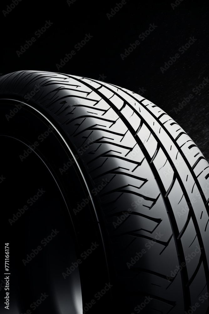 An extreme close-up illustration of a NASCAR tire for an engaging ...
