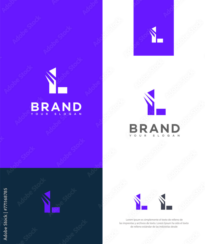 L Letter Logo Icon Brand Identity Sign, L Letter Symbol Template Stock ...