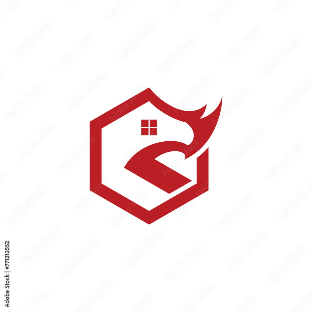 combining the shape of a cube, rhino head and the letter R into one ...