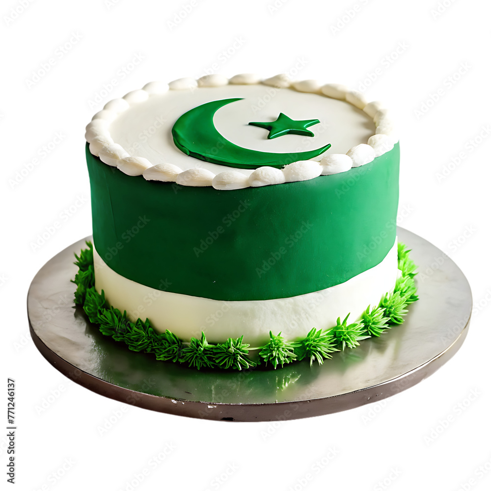 14 august pakistan independence day cake Stock Photo | Adobe Stock