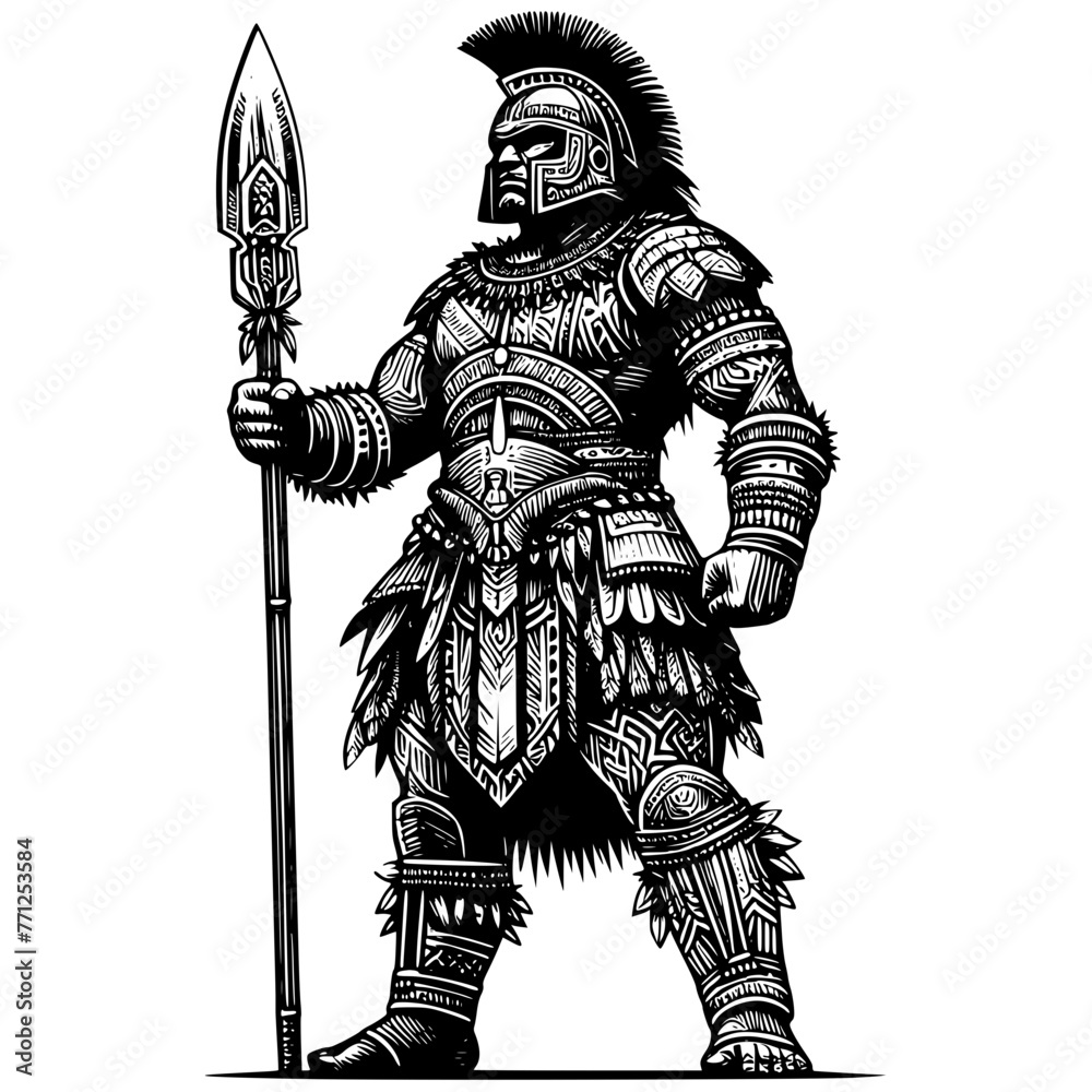 Vetor de Native Samoan Warrior , Samoan Svg, Tongan Svg, Native Warrior ...