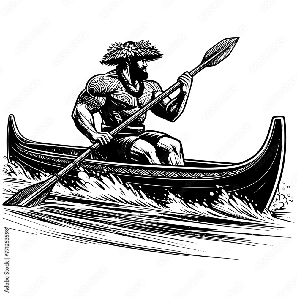 Vetor de Native Samoan Warrior , Samoan Svg, Tongan Svg, Native Warrior ...