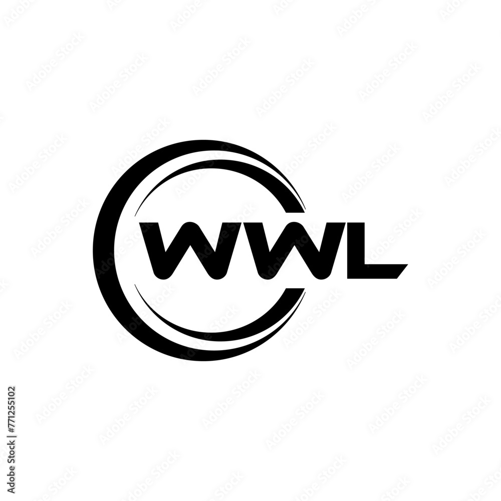 WWL letter logo design with white background in illustrator, cube logo ...