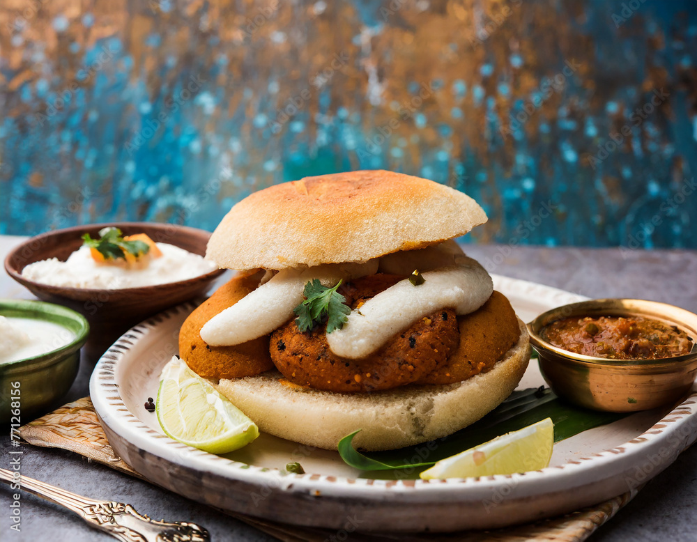 vada pav OR wada pao is indian OR desi burger, is a roadside fast food ...