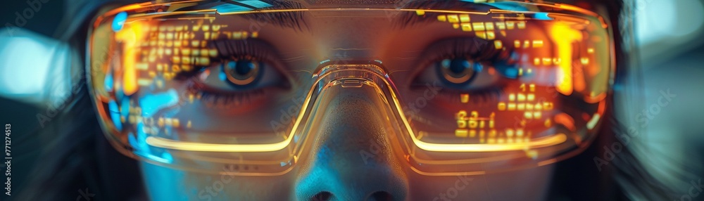 Augmented reality glasses offering a glimpse into the past, revealing ...