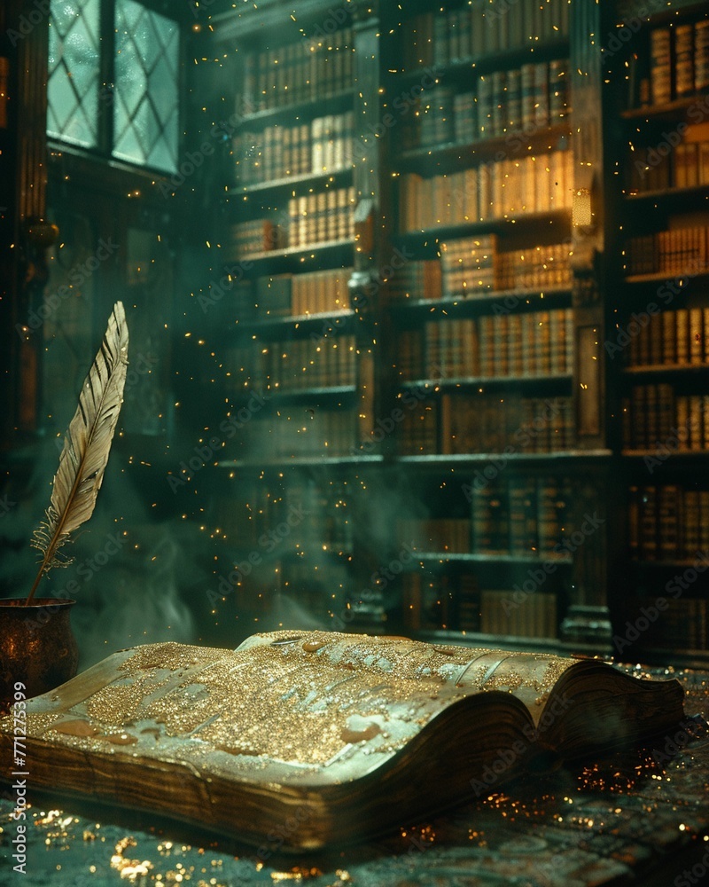 Mythical Scribe, Quill, Keeper of ancient texts, Unveiling secrets of ...