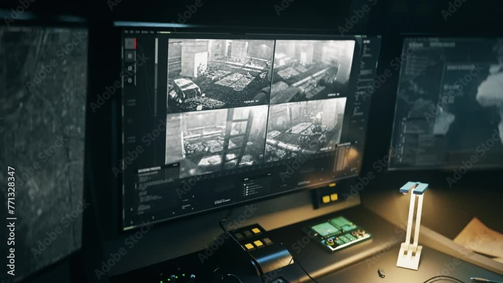 Surveillance system following the special forces soldiers in a battle ...