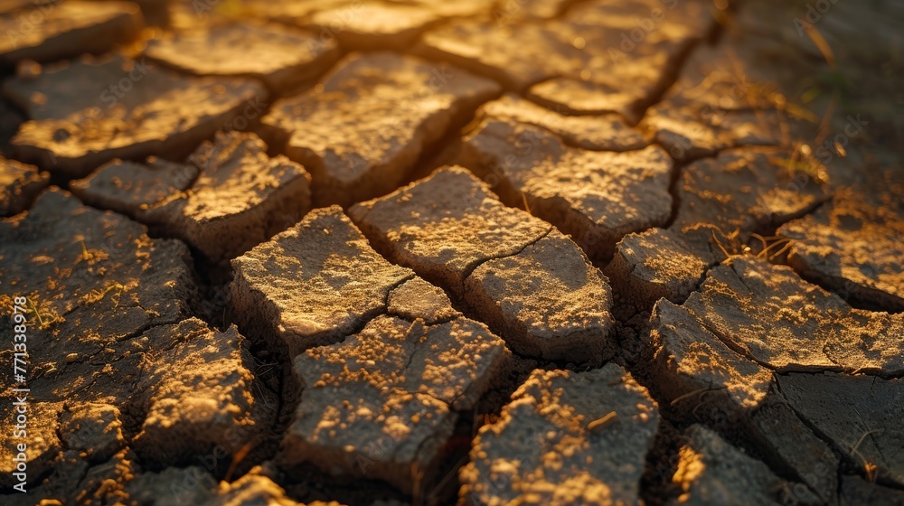 Cracked earth surface, showcasing deep fissures and dried mud texture ...