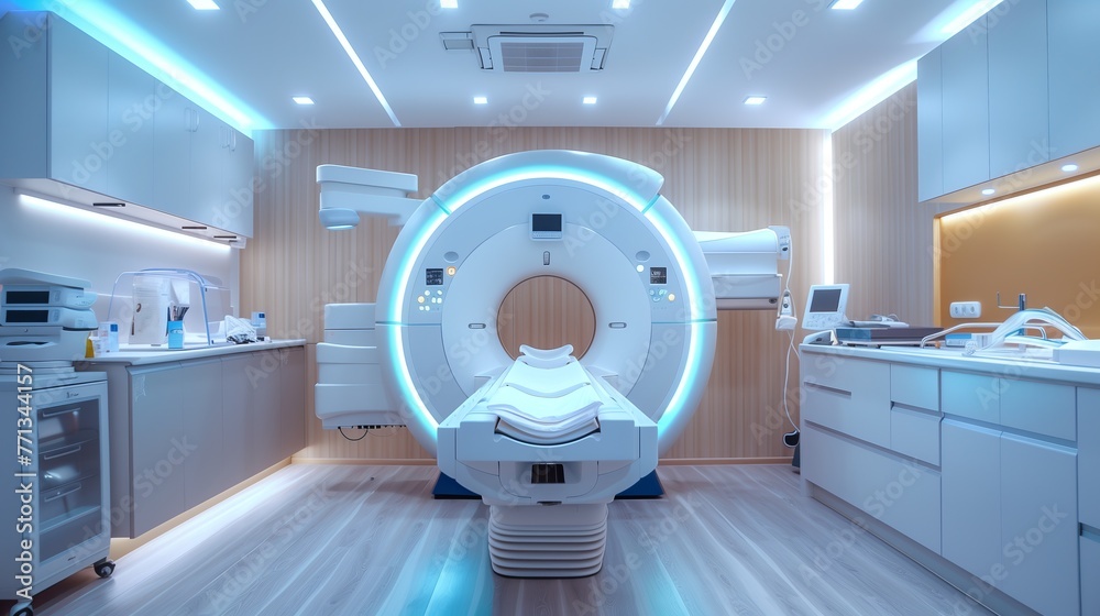 Modern MRI Machine in a Medical Imaging Room. State-of-the-art MRI ...