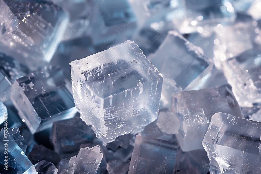 : Crystal structure of Sodium Chloride (table salt) with a realistic ...