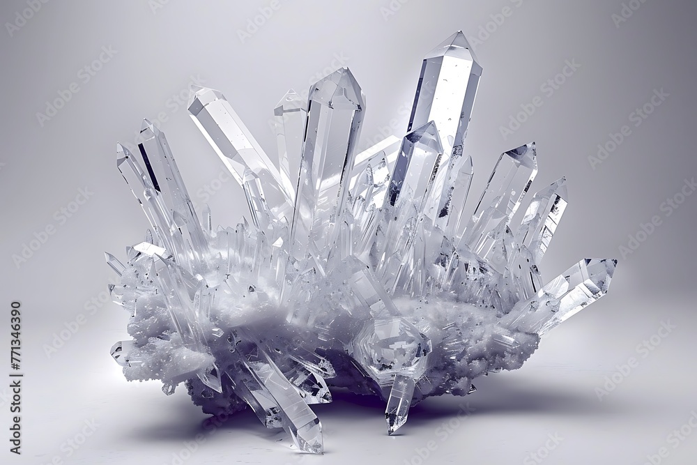 : Crystal structure of Sodium Chloride (table salt) with a realistic ...