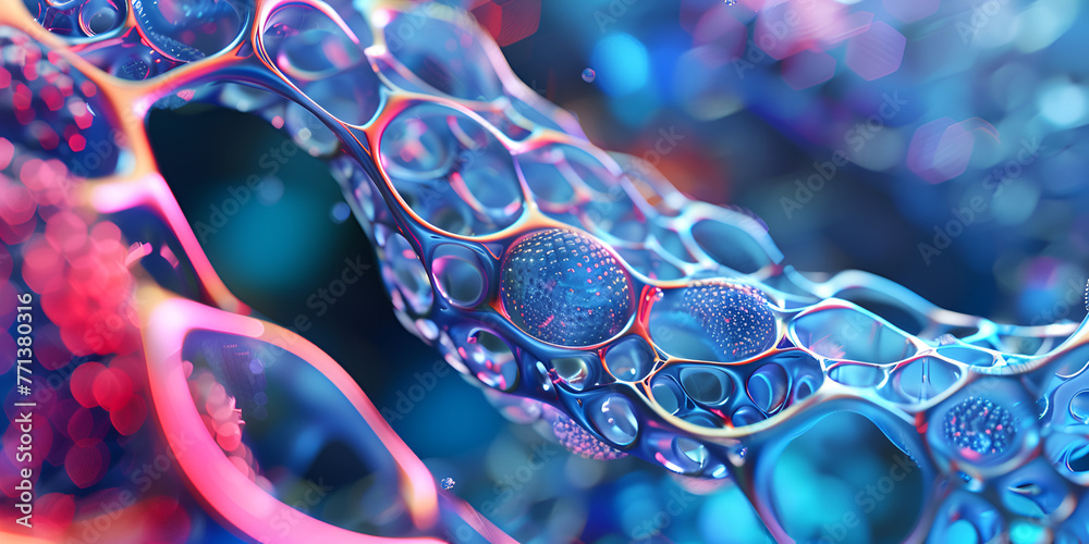 dense plasma, ionosphere, DNA molecule, biotechnology, colorful polymer ...