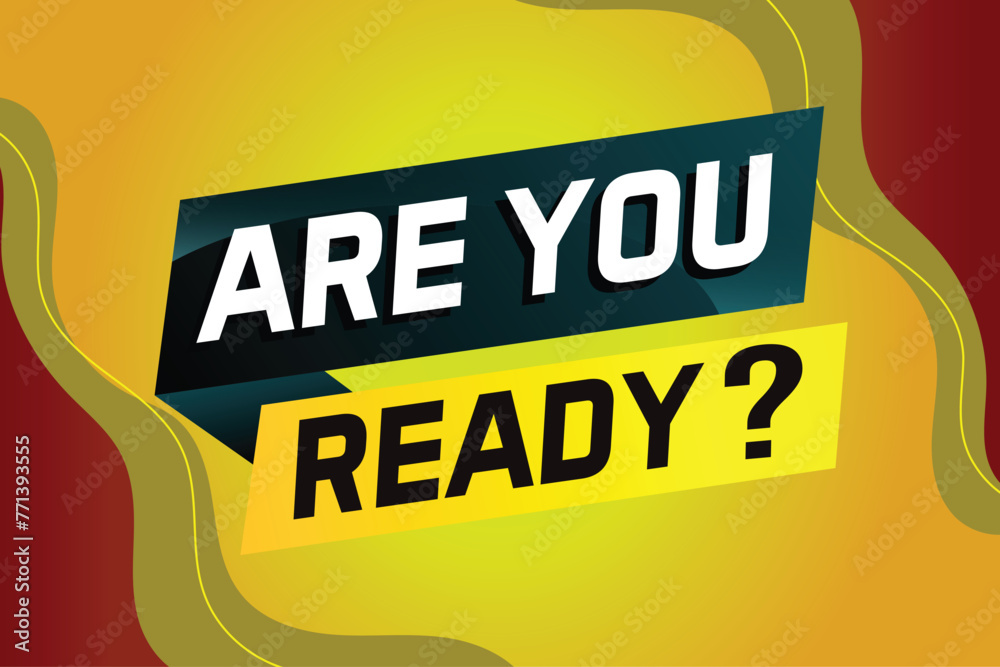 Are you ready word concept vector illustration and 3d style, landing ...