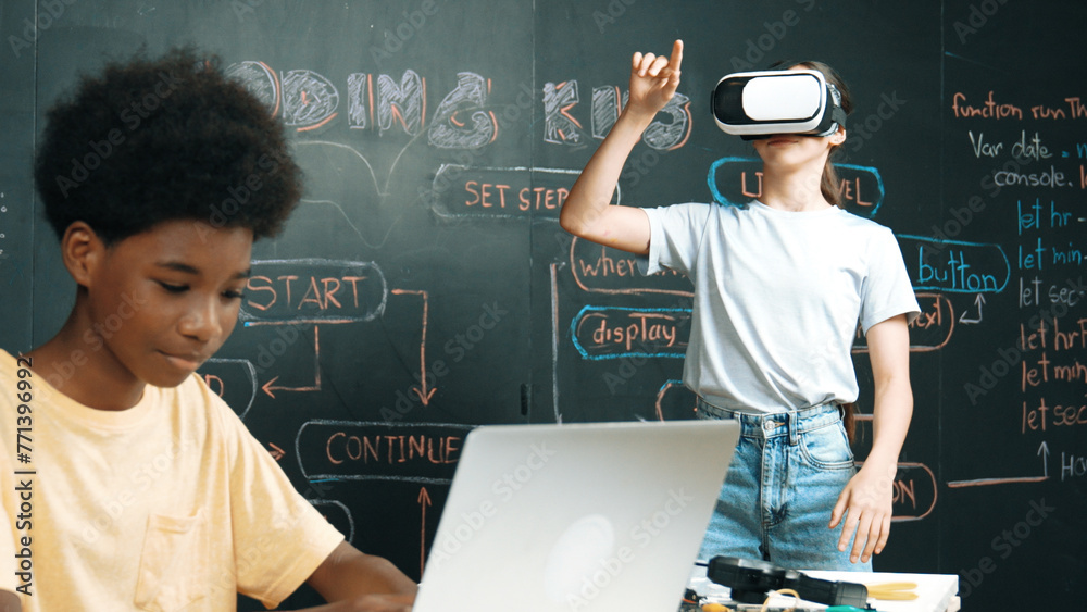 Smart african student programing and coding innovative system while ...