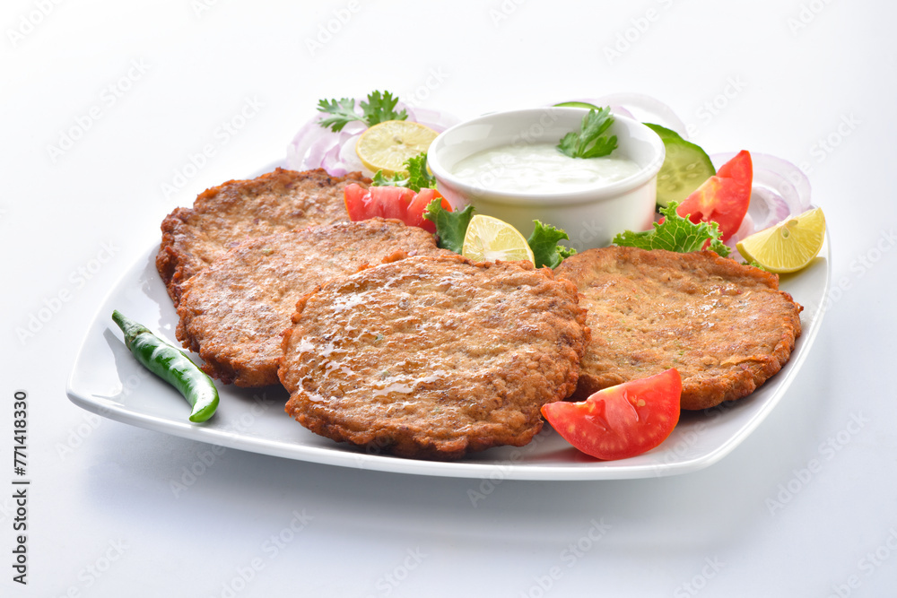 Chicken Chapli kebab or chapli kabab is a Pashtun-style minced kebab ...