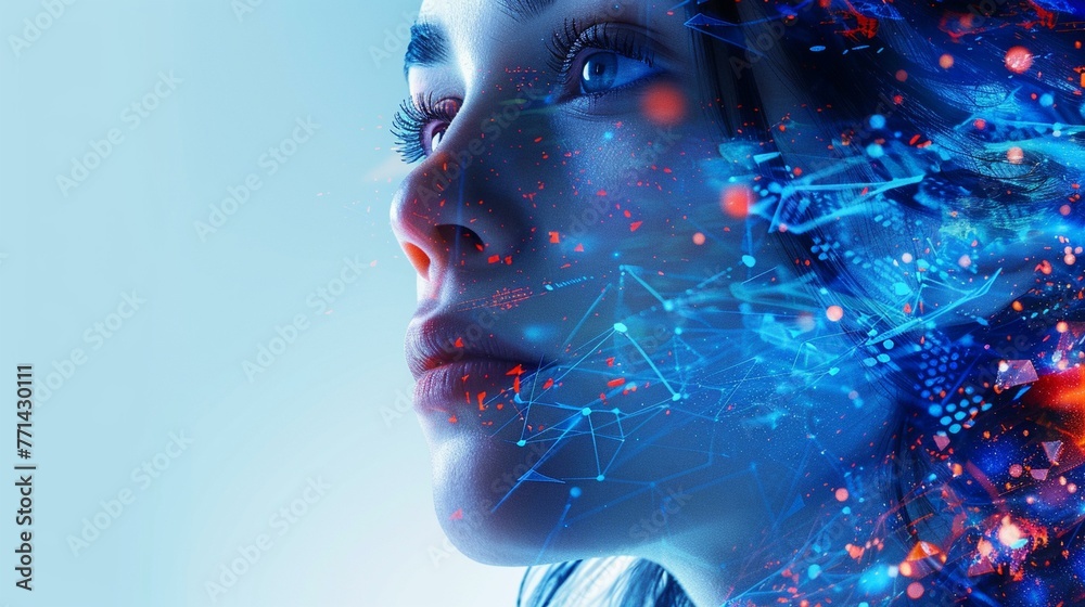 Design social media profile pictures with the blue geometric background ...