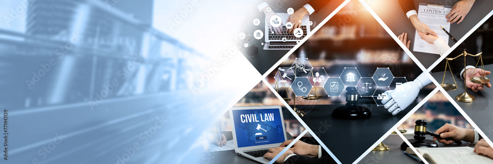 AI rules and law concept enforce to control AI artificial intelligence ...