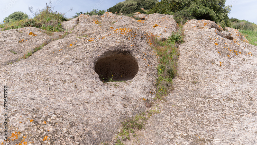 domus de janas and necropolis of santu pedru ancient nuragic tombs in ...