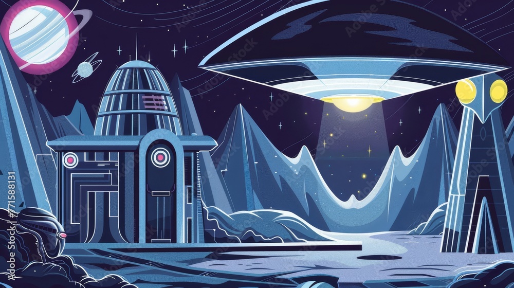 An alien observatory studying dark dimension anomalies, merging the ...