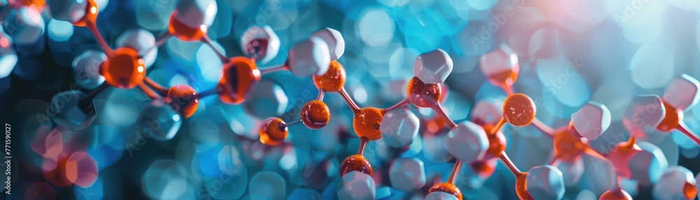 Representing chemical bonds in scientific study, a complex molecular ...