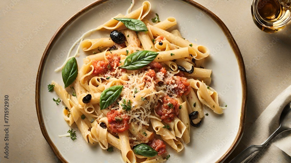 Indulge in the rich and creamy textures of Italian pasta dishes Stock ...